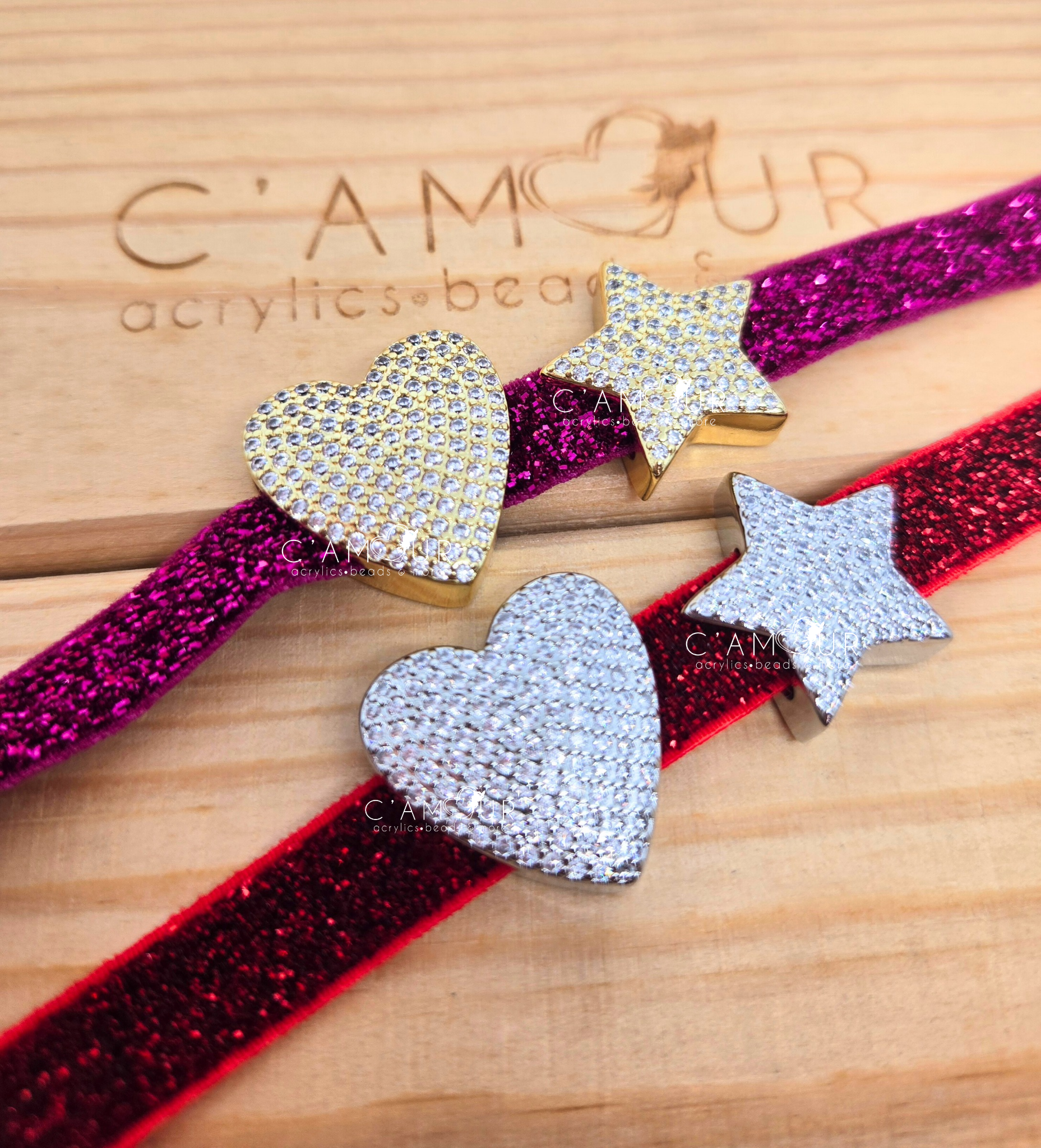 Estrellas Corazones Brillo – C' Amour Acrylics & Beads